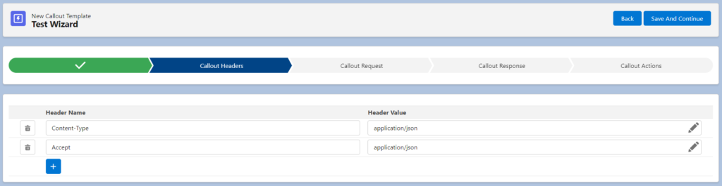 Step 2: Callout Template Headers - Declarative Webhooks User Guide